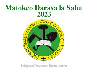 Matokeo Darasa La Saba Zanzibar 2023/2024 standard Seven - Edutymes